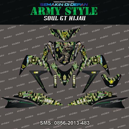 Jual Stiker striping Yamaha Mio Soul-GT-green-army Spec A - Kota Depok ...