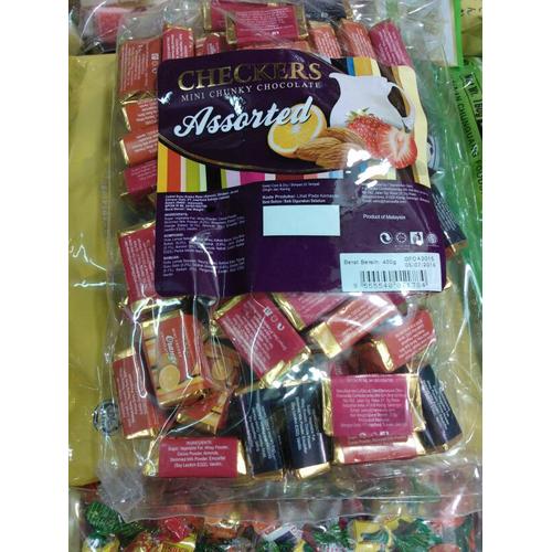 Jual Checkers Assorted Mini Chunky Chocolate Rasa Almond Strawberry ...
