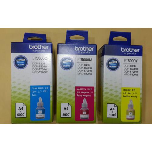 Jual BROTHER TINTA REFILL/BOTOL BT5000C/M/Y ORIGINAL/DCP-T300 - Kuning ...