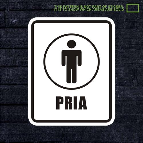 Jual WSKPC023 Sticker Safety Sign Warning Sign Ruang Ganti Toilet Pria ...