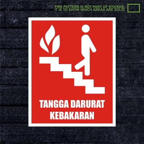 Jual WSKPC073 Sticker K3 Safety Sign Warning Sign Tangga Darurat ...