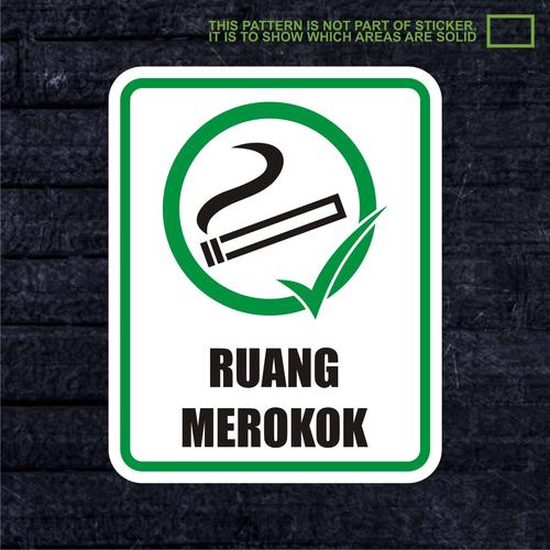 Jual WSKPC106 Sticker K3 Safety Sign Warning Sign Ruang Merokok - Kota ...