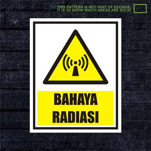 Jual WSKPC117 Sticker K3 Safety Sign Warning Sign Bahaya Radiasi - Kota ...
