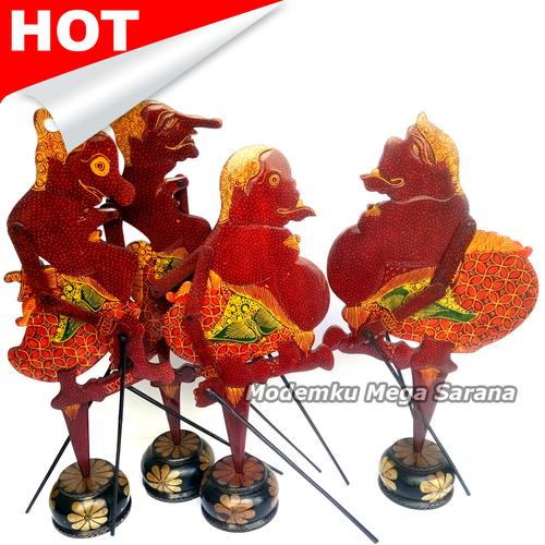 Jual 1 Sett Miniatur Wayang Kayu Batik Punokawan - Ukuran L 39x12x0.4 ...