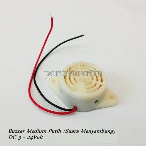 Jual Buzzer Medium Putih (Suara Menyambung) DC 3 - 24V - Kab. Bogor ...