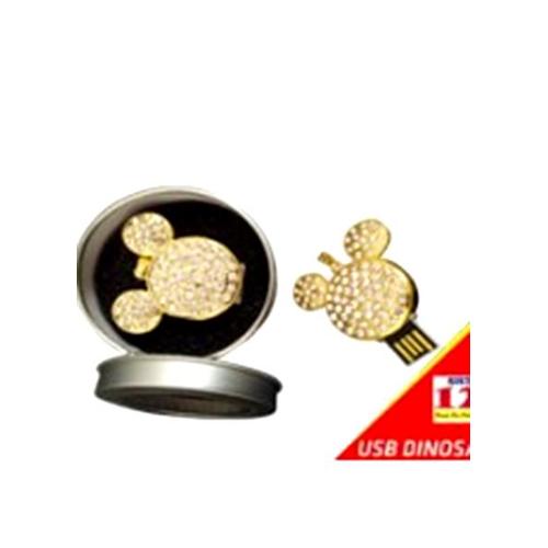 Jual FLASHDISK UNIK JEWEL 123 MICKEY HEAD GOLD - 16GB BONEKA KARAKTER ...
