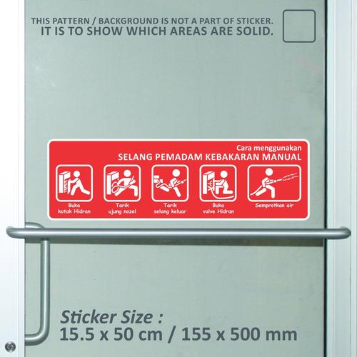 Jual sticker safety sign indoor hydrant selang pemadam kebakaran ...