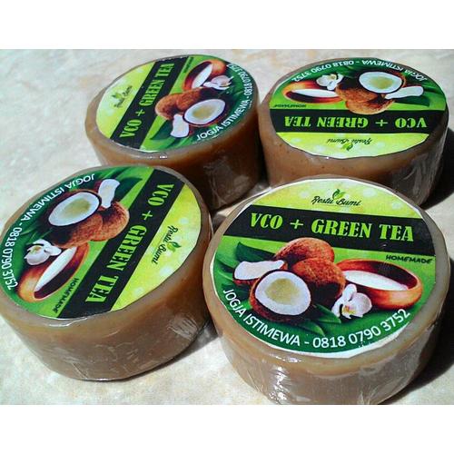 Jual Sabun Green Tea dan VCO Virgin Coconut Oil 20 gram. Herbal Soap ...