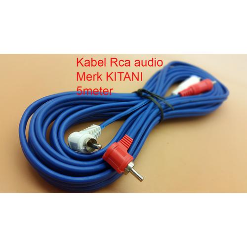Jual Kabel AUDIO RCA 2 K 2 Male Merk KITANI ( Cable RCA ) Panjang 5m ...