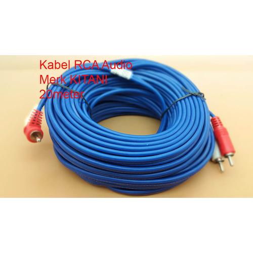 Jual Kabel AUDIO RCA 2 K 2 Male Merk KITANI ( Cable RCA ) Panjang 20m ...