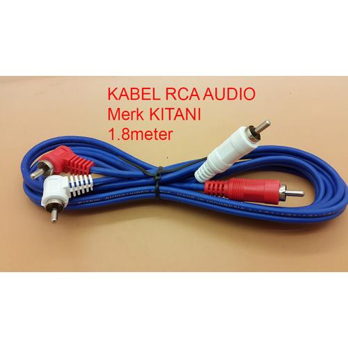 Jual Kabel AUDIO RCA 2 K 2 Male Merk KITANI ( Cable RCA ) Panjang 1.8m ...