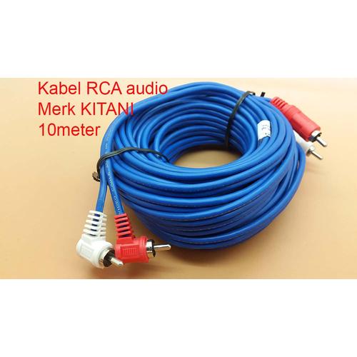 Jual Kabel AUDIO RCA 2 K 2 Male Merk KITANI ( Cable RCA ) Panjang 10m ...