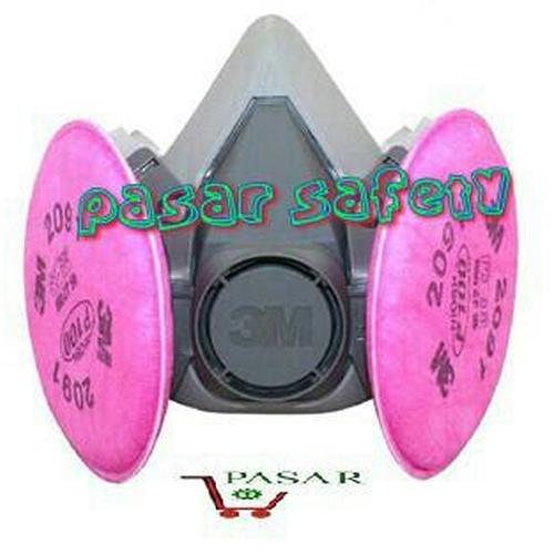 Jual half facepiece respirator 6100,6200,filter p100 2091,masker 6291 ...