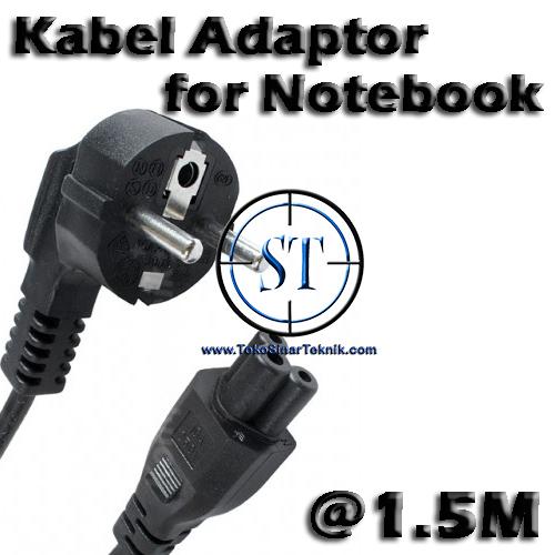 Jual Kabel Adaptor Notebook Laptop @1.5M 3 Lubang + Kepala Arde 3x0 ...