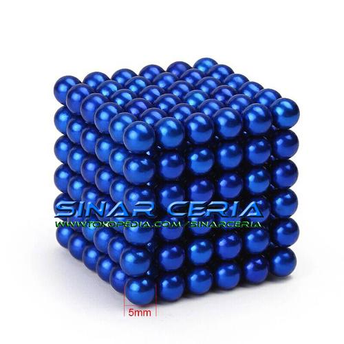 Jual magnet neodymium bola balls bulat round 5mm BIRU DIY puzzle cube ...