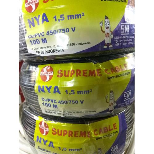 Jual Kabel Listrik Tunggal NYA 1,5mm SUPREME Roll 100m - Jakarta Pusat - Myanta Sukses Electric ...