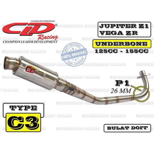 Jual Knalpot CLD Jupiter Z1/Vega ZR Underbone Type C3 Bulat Doff - Kota ...