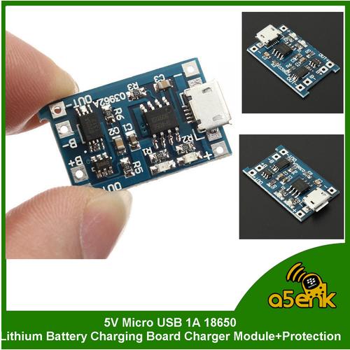 Jual 5v Micro Usb 1a 18650 Lithium Battery Charging Board Charger ...