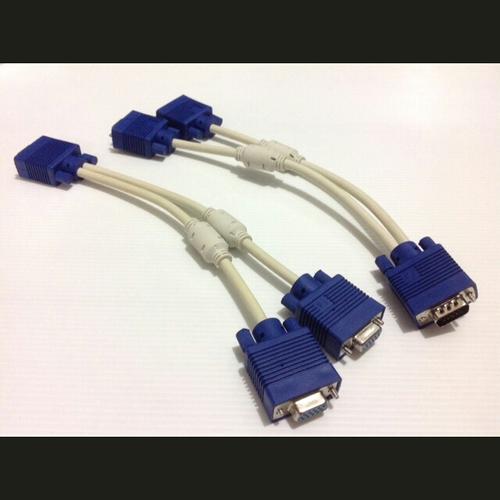 Jual KABEL VGA SPLITTER 1 to 2 Male Female BLUE HEAD - Jakarta Pusat - Dua Bendera | Tokopedia