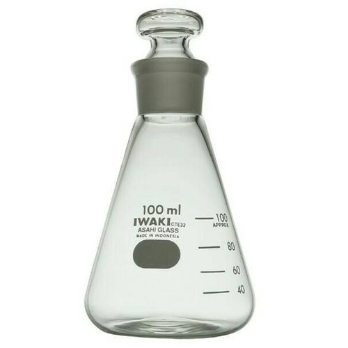 Jual Erlenmeyer flask 500 ml with TS glass stopper IWAKI - Kota Depok ...