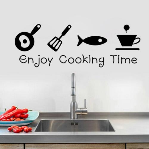 Jual Stiker Dapur Enjoy Cooking Time Wall Sticker Dekorasi Dinding ...