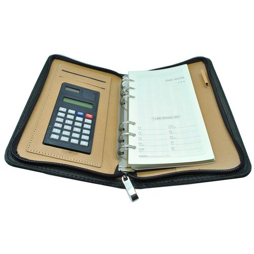 Jual Buku Catatan Binder Diary Note Cover Kulit Dengan Kalkulator ...