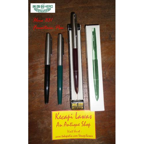 Jual Fountain Pen Hero 331 / Pena Tinta Hero Baru Segel Jadul Vintage ...