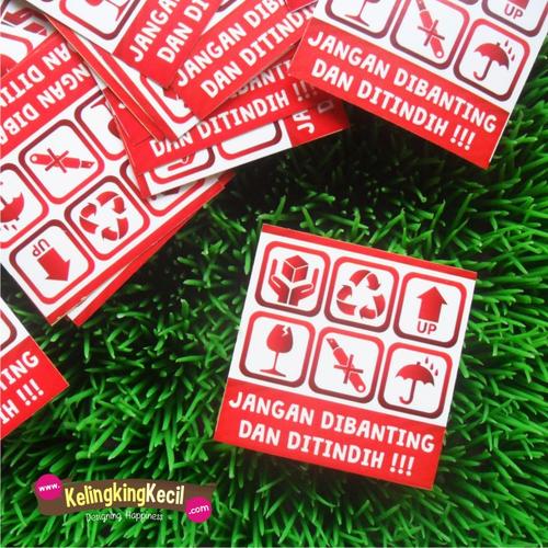 Jual Stiker Jangan Dibanting dan Ditindih - Fragile - Merah, Ukuran 5x5 ...