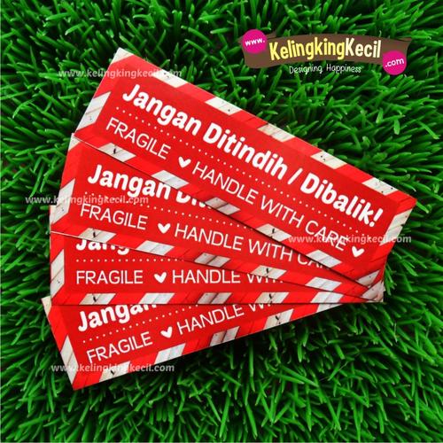 Jual Stiker Jangan Ditindih / Dibalik - Fragile - Merah strip, Ukuran ...