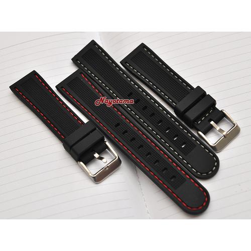 Jual 20mm Watchdis Dakota Black Rubber Strap - Tali Jam Tangan Karet ...