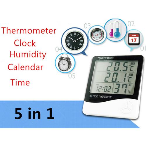 Jual Relative Humidity RH Meter Clock Thermometer Celcius Probe In-Out ...