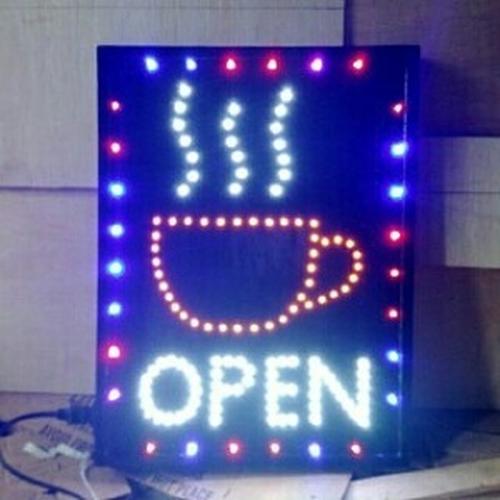 Jual Jual Papan Tulisan Lampu Led Open Cafe restoran warung kedai ...