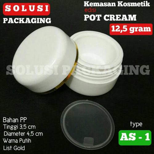 Jual POT CREAM 12,5 GR PUTIH/TEMPAT KRIM/KEMASAN KOSMETIK/BOTOL - Kota ...