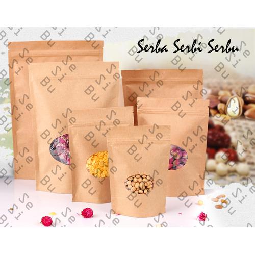 Jual Kantong Kertas Packaging Pouch Zip Lock Standing Food Grade Uk. 13 ...