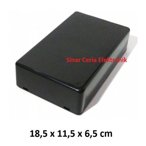 Jual Box Plastik Kotak Plastik Hitam 18,5 x 11,5 x 6,5 cm Box Casing ...