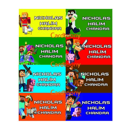 Jual Sticker / stiker label nama Game Minecraft - Kota Surabaya ...