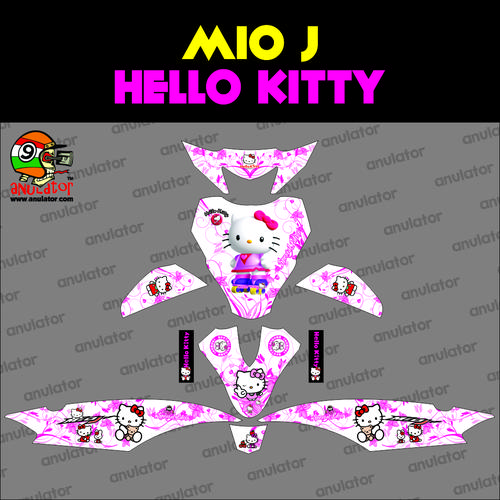 Jual Sticker striping motor stiker Yamaha Mio J Hello Kitty Pink Spec B ...