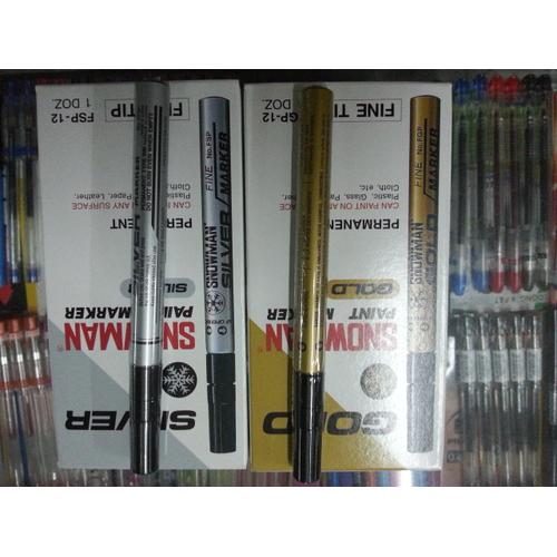 Jual SPIDOL SNOWMAN MARKER SILVER / GOLD (EMAS) KECIL / SNOWMAN PAINT ...