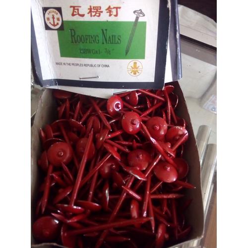 Jual 1 kg paku seng warna merah maron roofing nails - Kab. Kubu Raya ...