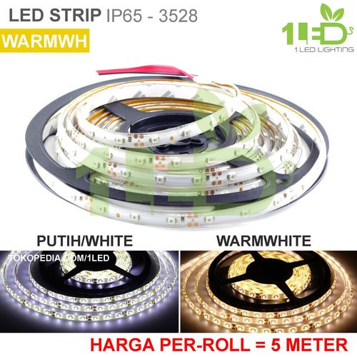 Jual Lampu LED Strip Flexible Warmwhite Kuning Roll 5 Meter 6W IP65 SMD ...