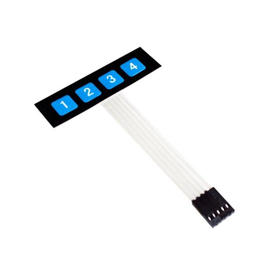 Jual Keypad membrane 1x4 Key Matrix Button 4 channel Switch for Arduino ...