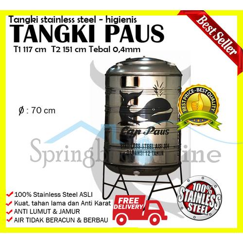Jual Tangki Air Stainless Steel Cap Paus V 500 Liter / Toren / Tandon ...
