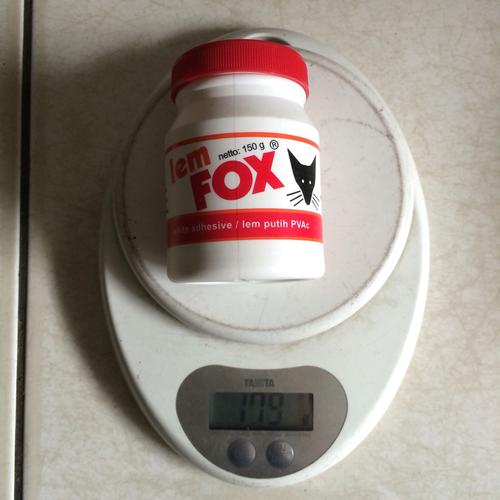 Jual fox 1 buah lem fox 150 gr gram pvac botolan kecil putih kayu ...