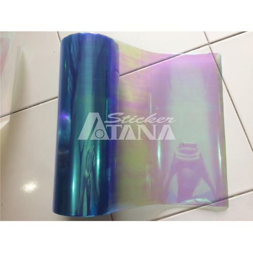 Jual Sticker Pelangi Bunglon Chameleon Biru Transparant Vinyl Color ...