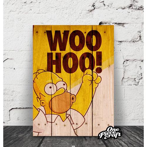 Jual POSTER MODEL KAYU HOMER SIMPSONS WOO HOO ! (UKURAN 42X30) - Kota ...