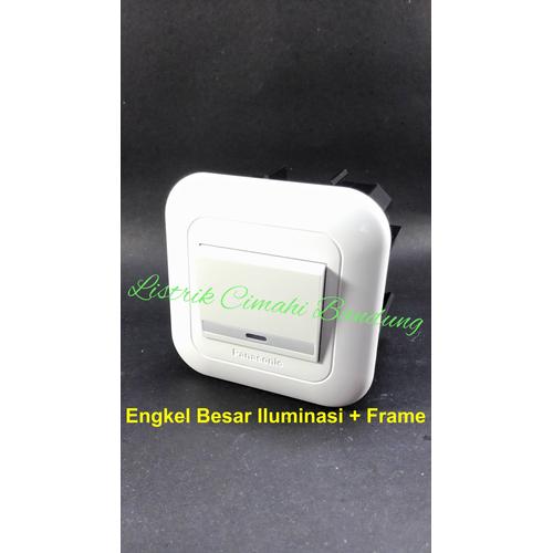 Jual Panasonic Saklar Tunggal Besar Iluminasi WEJ5581 + Frame WEJ78019W ...