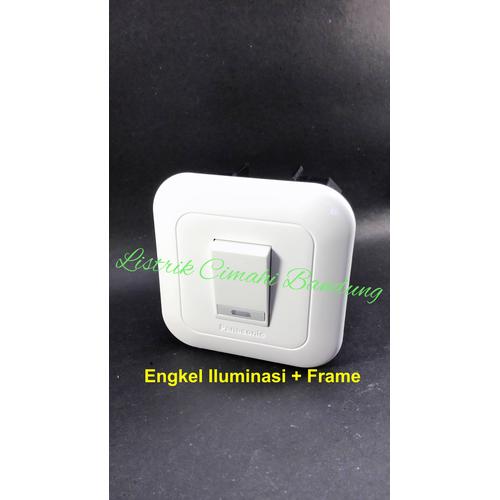 Jual Panasonic Saklar Tunggal Iluminasi WEJ5571 + Frame WEJ78019W ...