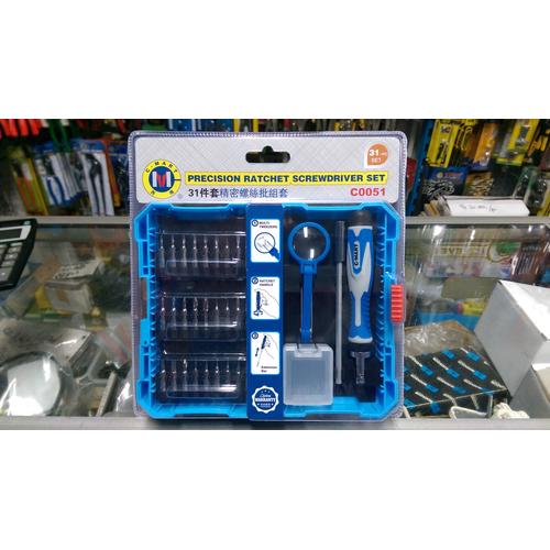 Jual precision rachet screwdriver set / obeng rachet set 31 C-mart ...
