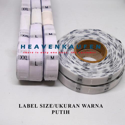 Jual Label Ukuran/Label Size Baju Harga Per Rol isi 600 pcs - Kota ...