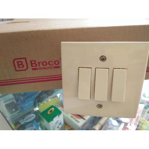 Jual Saklar Triple Broco Inbow / tanam Cream - Kab. Bandung - Kopo ...